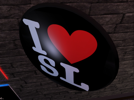 Second Life Marketplace - I love Second Life Sign & Lapel Pin